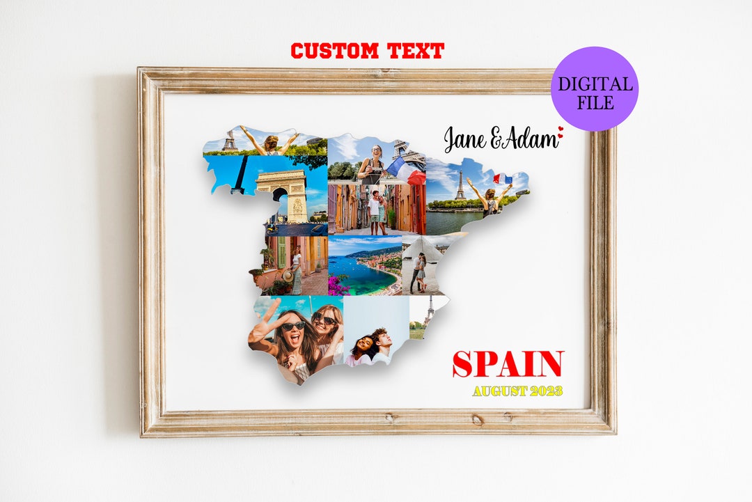 Spain Souvenir, Spain Gift, Spain Photo Collage, Spain Holiday ...