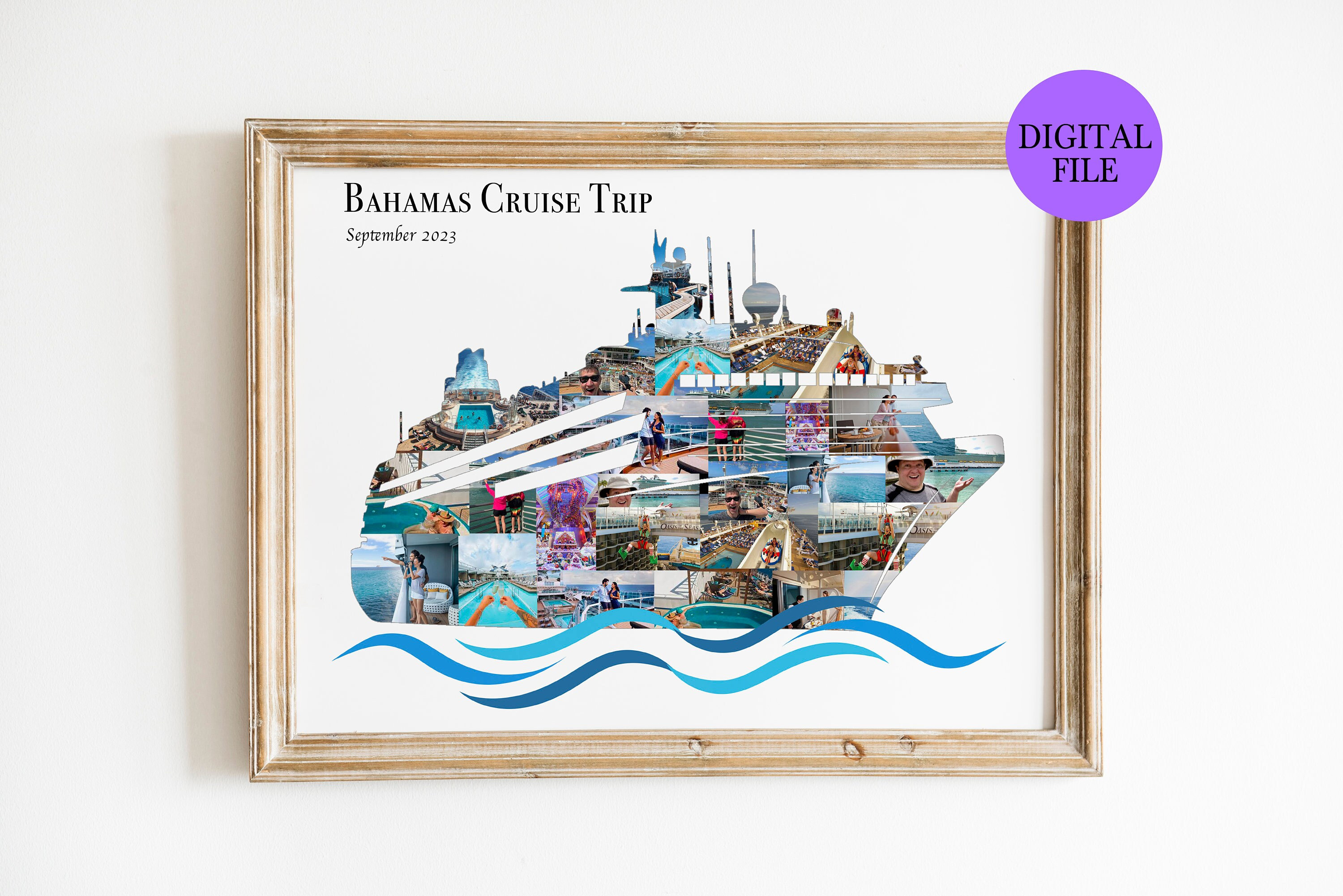 Cruise Ship Photo Collage, Holiday Gift, Cruise Trip Collage, Vacation ...