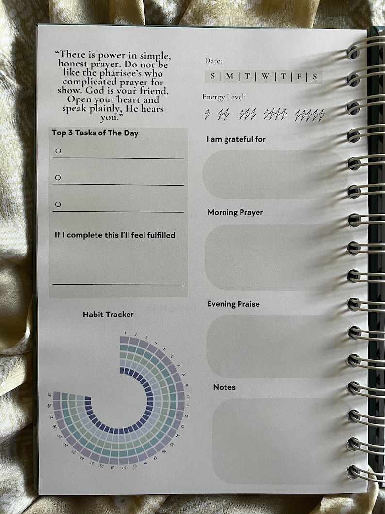 Christian Daily Planner | Prayer Journal | Daily 2025 Planner | Bible ...