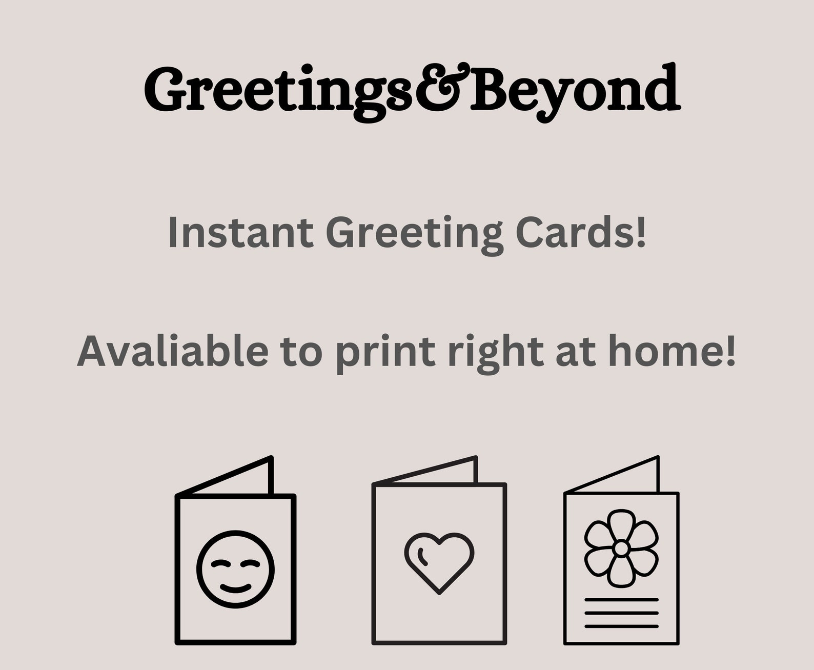 Printable Happy Birthday Card: Simple 7x5 Design (digital Download) - Etsy