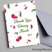 Thank You Cherry Card: Printable Blank Note (digital Download) - Etsy