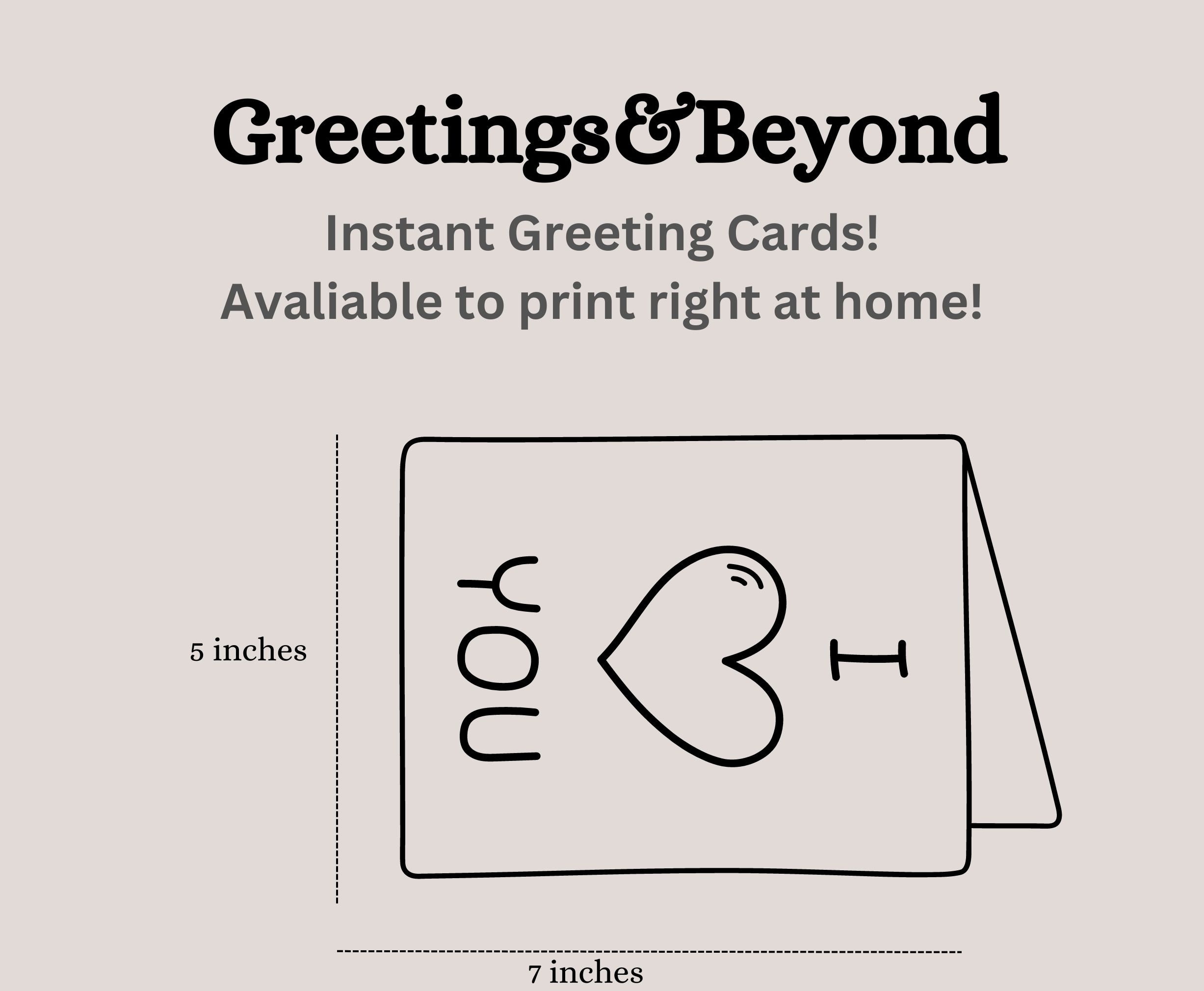 Welcome Baby Moon Card, Printable Digital Download Card, 7x5 Size Card ...