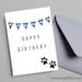 Dog Paw Print Birthday Card: 5x7 Printable Card (digital Download) - Etsy