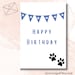 Dog Paw Print Birthday Card: 5x7 Printable Card (digital Download) - Etsy