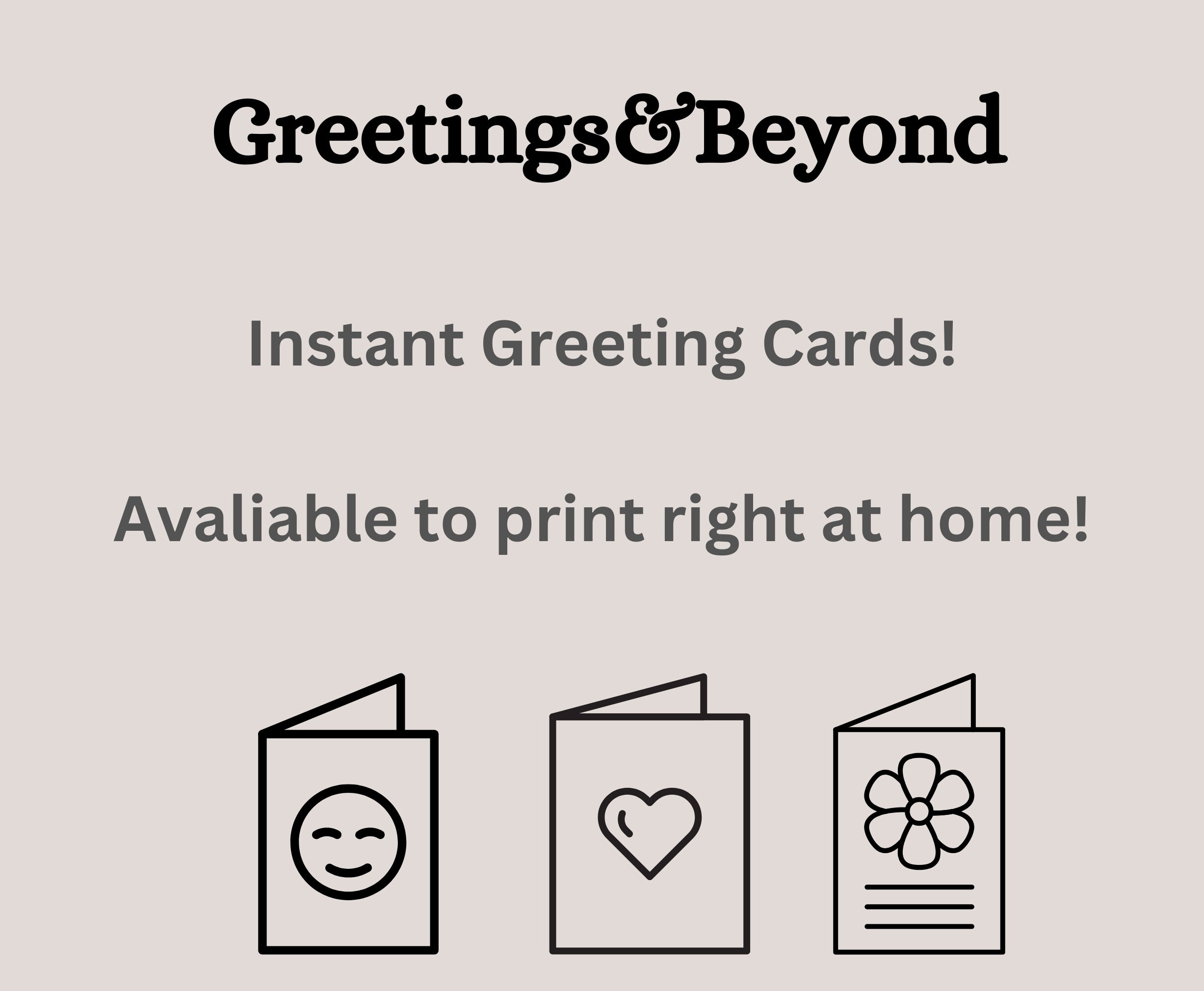 Welcome Baby Moon Card, Printable Digital Download Card, 7x5 Size Card ...