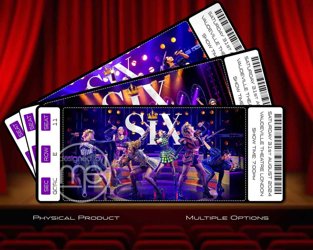 Personalised Souvenir Six the Musical Theatre Ticket West End - Etsy
