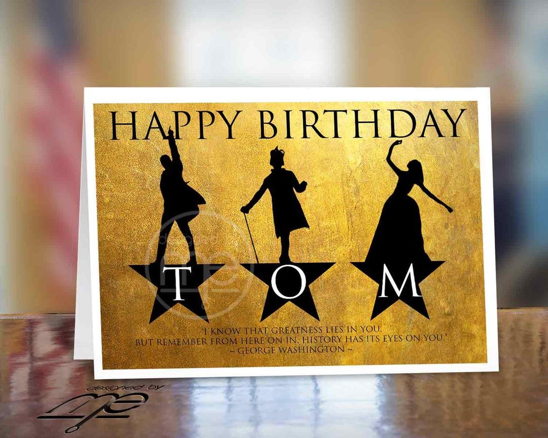 Personalised Hamilton Birthday Card - Etsy UK