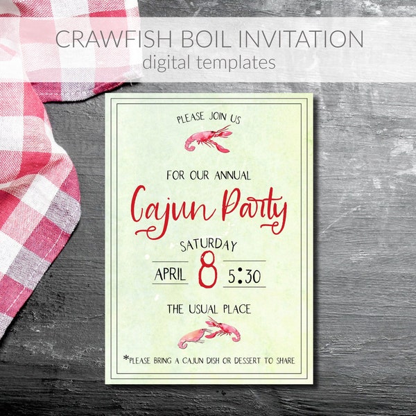 Cajun Invitations - Etsy