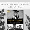 Then and Now Graduation Announcement Digital Template, Custom ...