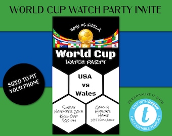 World Cup Invitation - Etsy UK