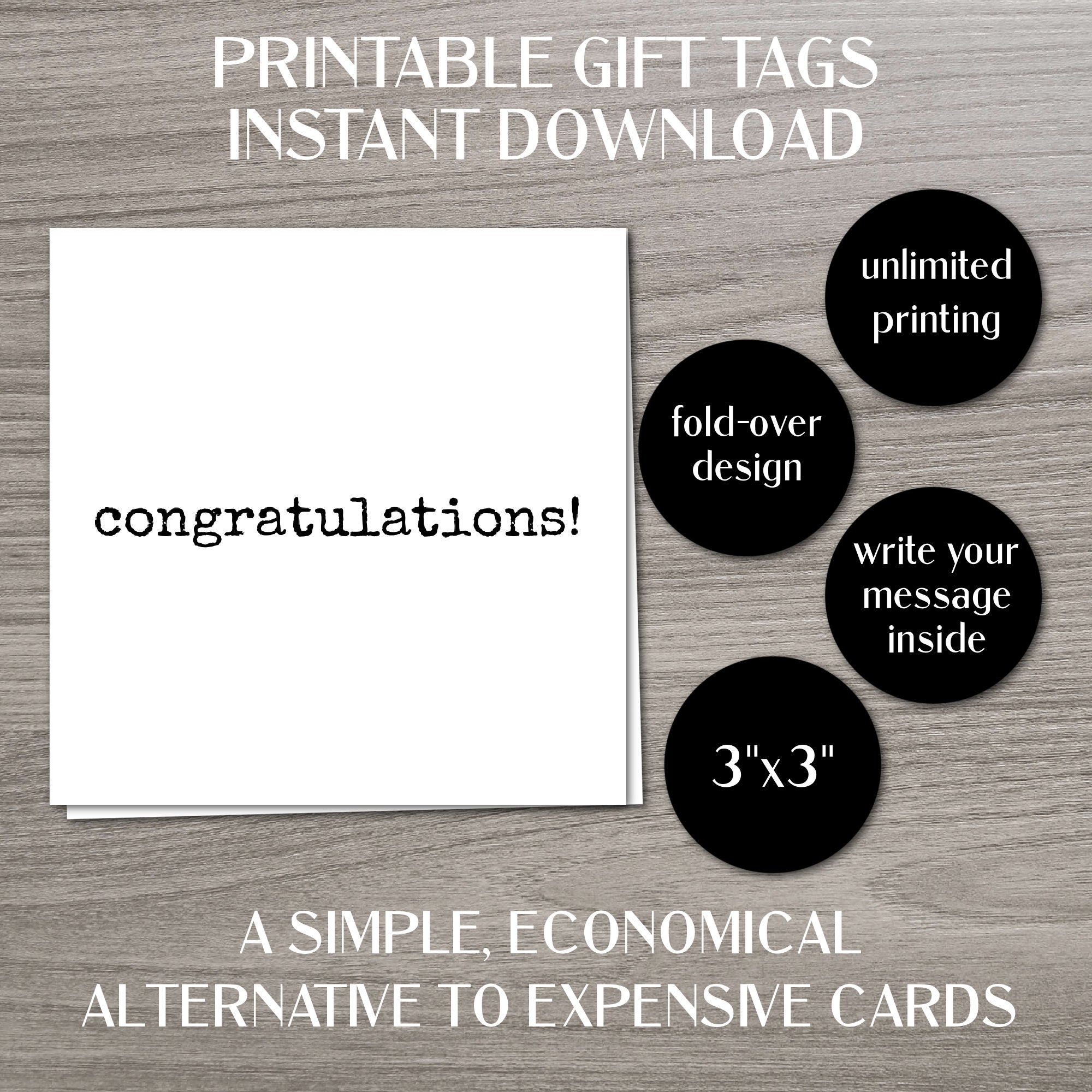 Printable Gift Tags, Happy Birthday Gift Tags, Unlimited Gift Tags ...