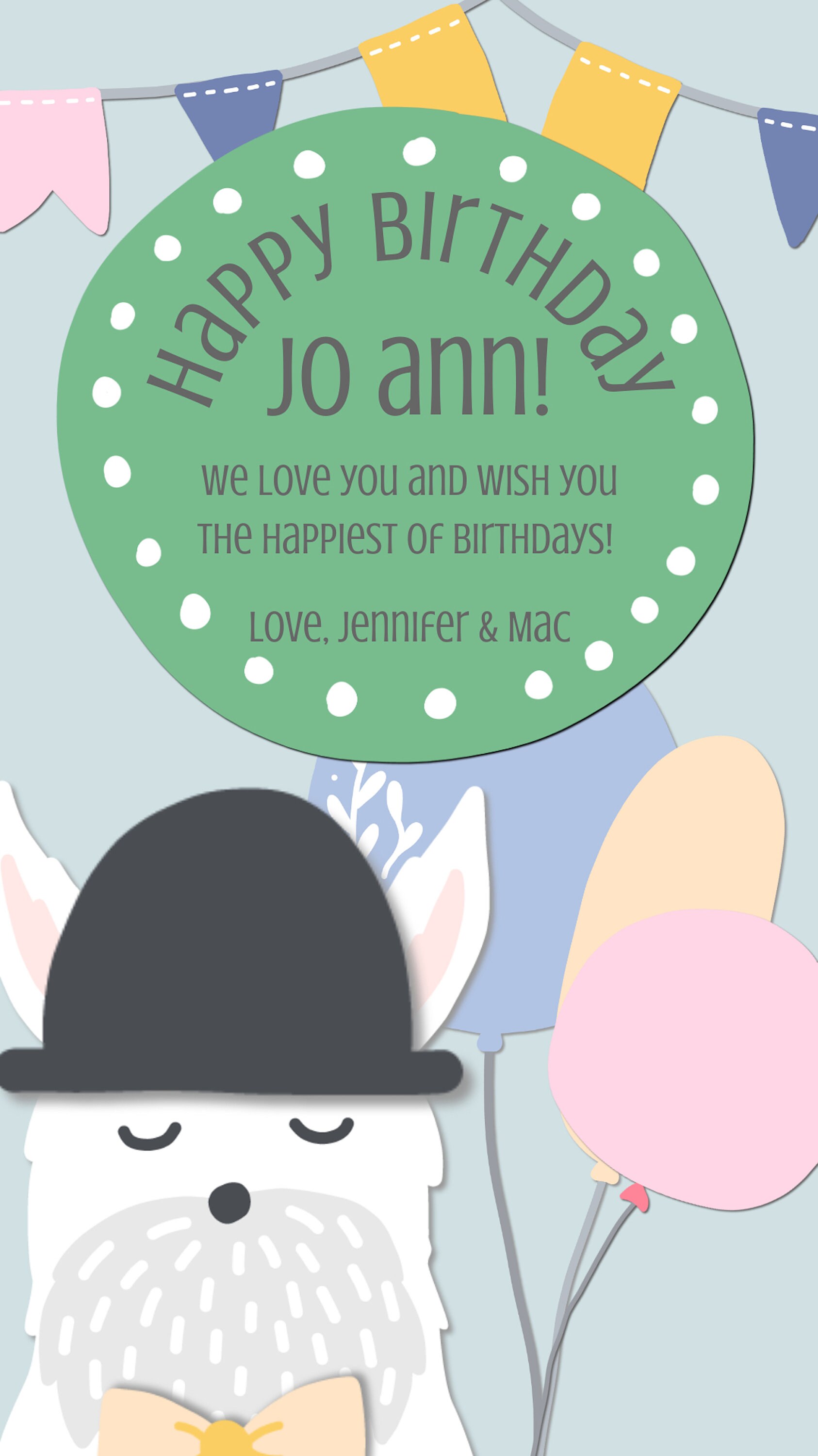 Whimsical Birthday Cards Digital Templates Set of 6, Birthday Texts ...