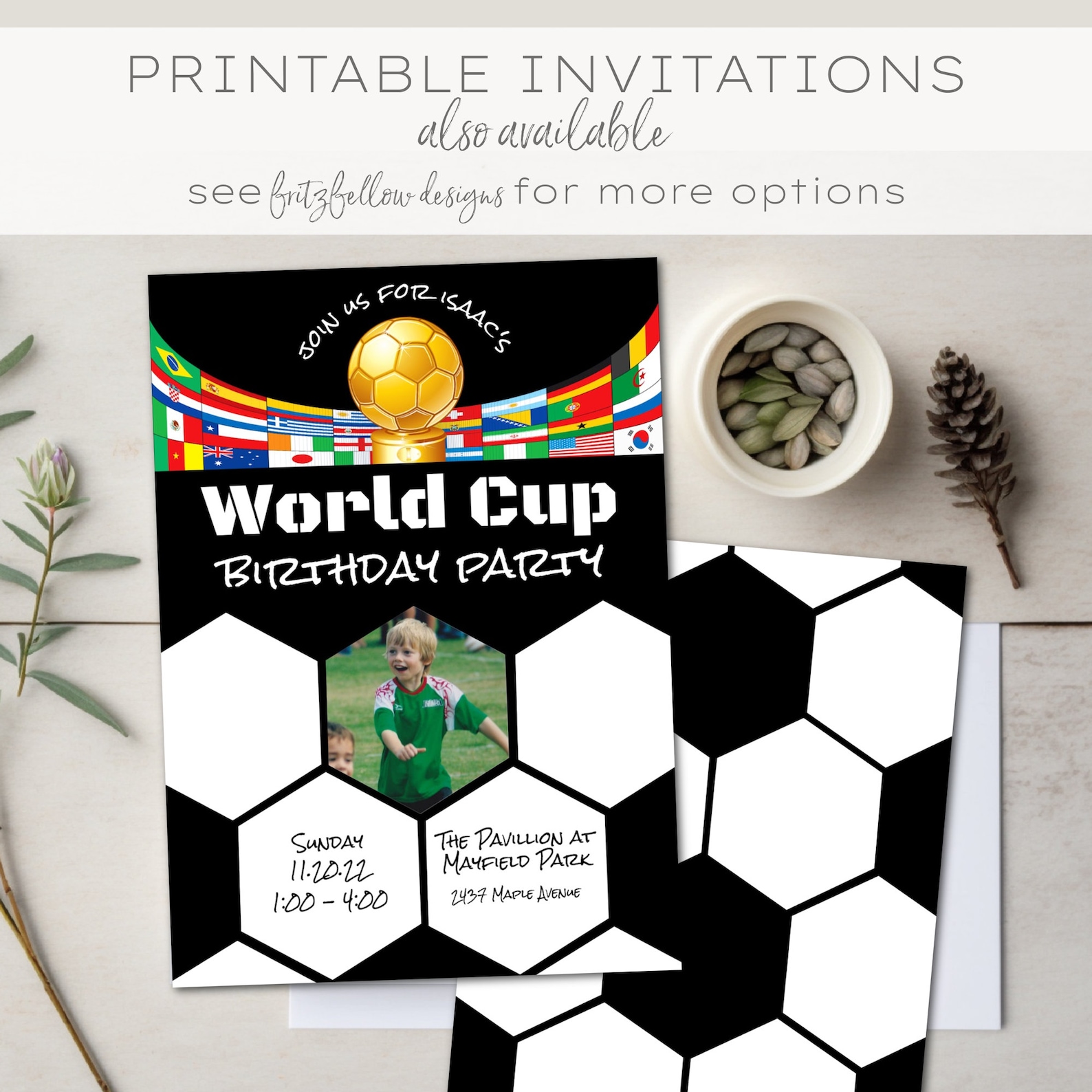World Cup Birthday Party Invitation: Editable Text Invite (digital) - Etsy