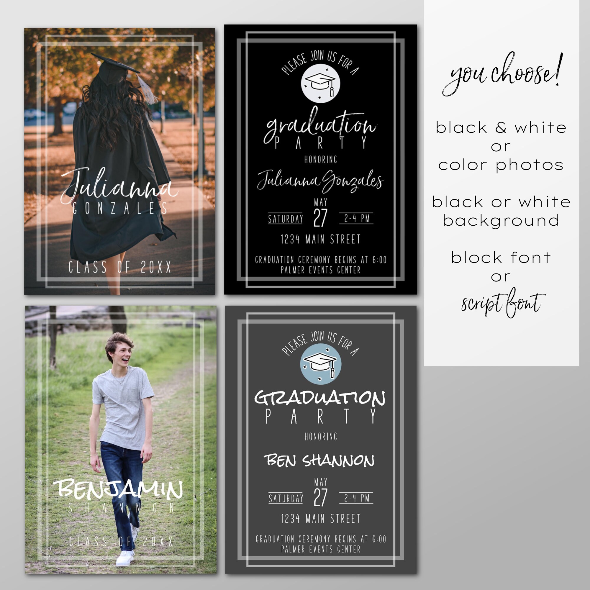 Graduation Announcement, Custom Graduation Cards, Photo Graduation ...