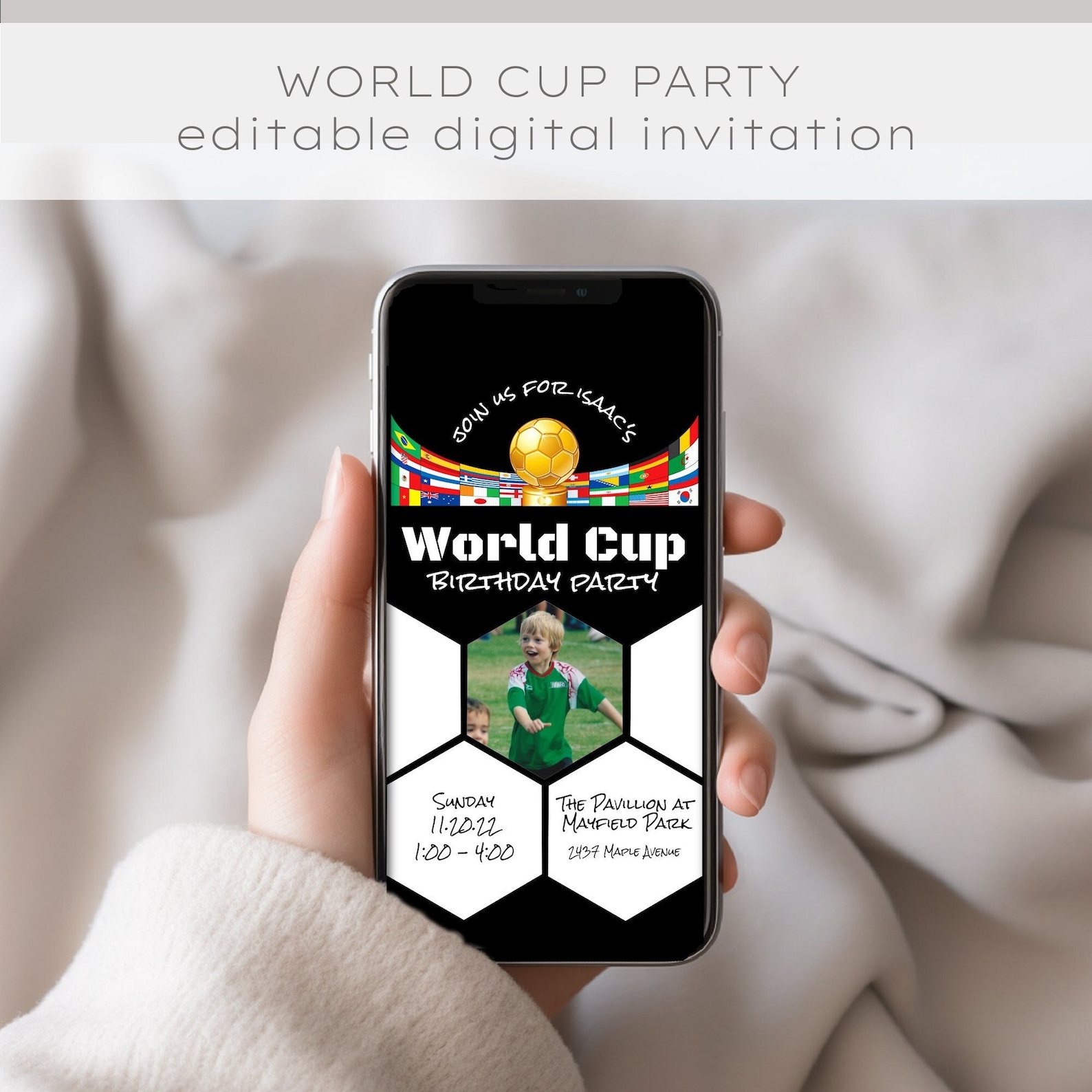 World Cup Birthday Party Invitation: Editable Text Invite (digital) - Etsy