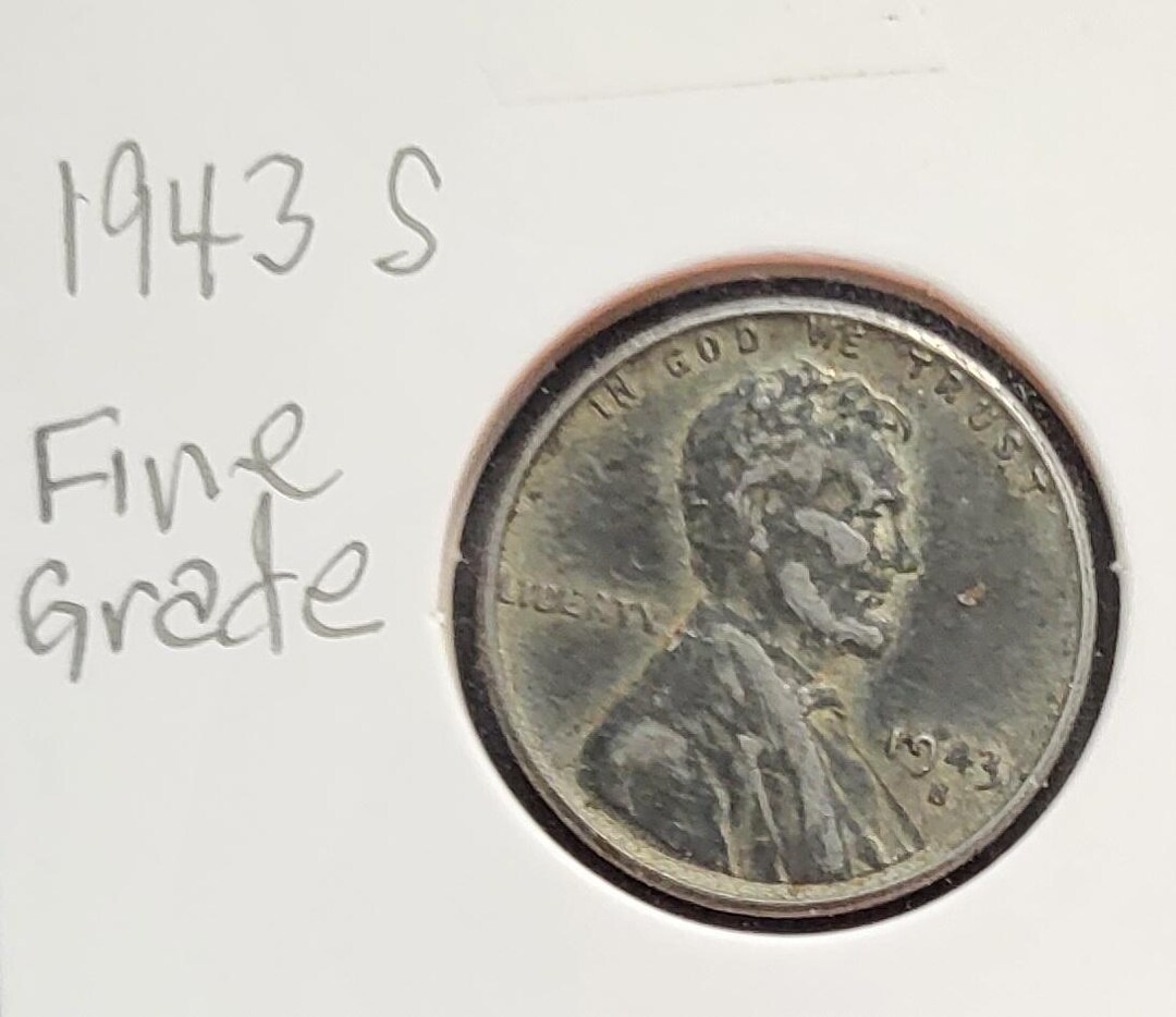 1943 S Wwll Steel Wheat Penny. the 3 in the Date is an ERROR. - Etsy