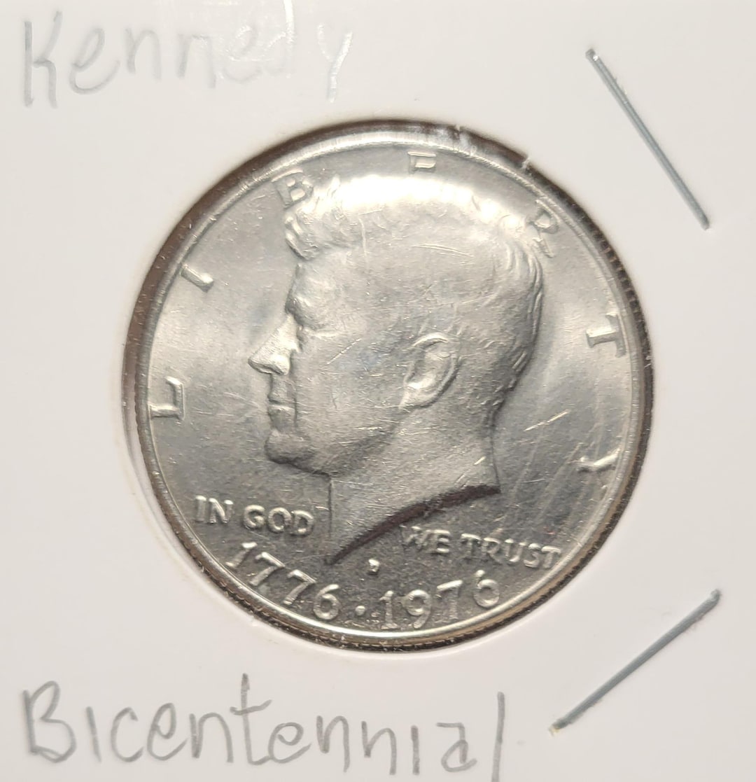 2 John Kennedy Coins-1971 D Coin DDO and 1776-1976 D Bicentennial Coin ...