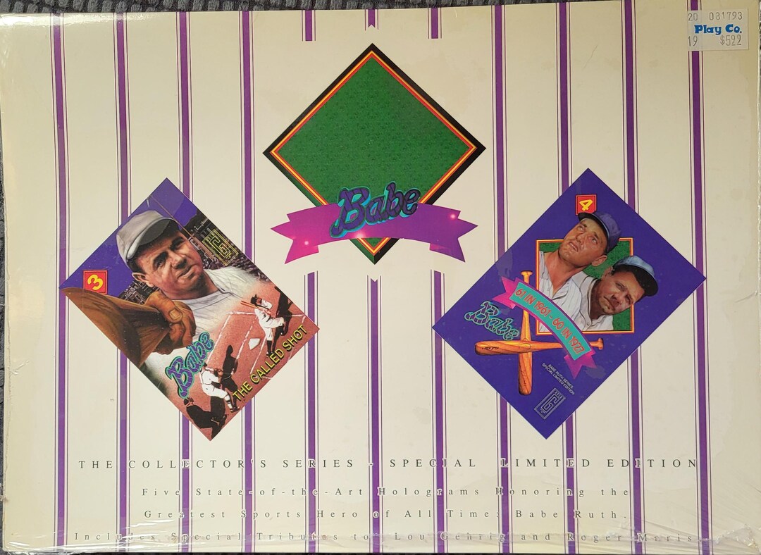 Sealed 1992 5 State of the Art Collector's Series Babe Ruth Holograms ...