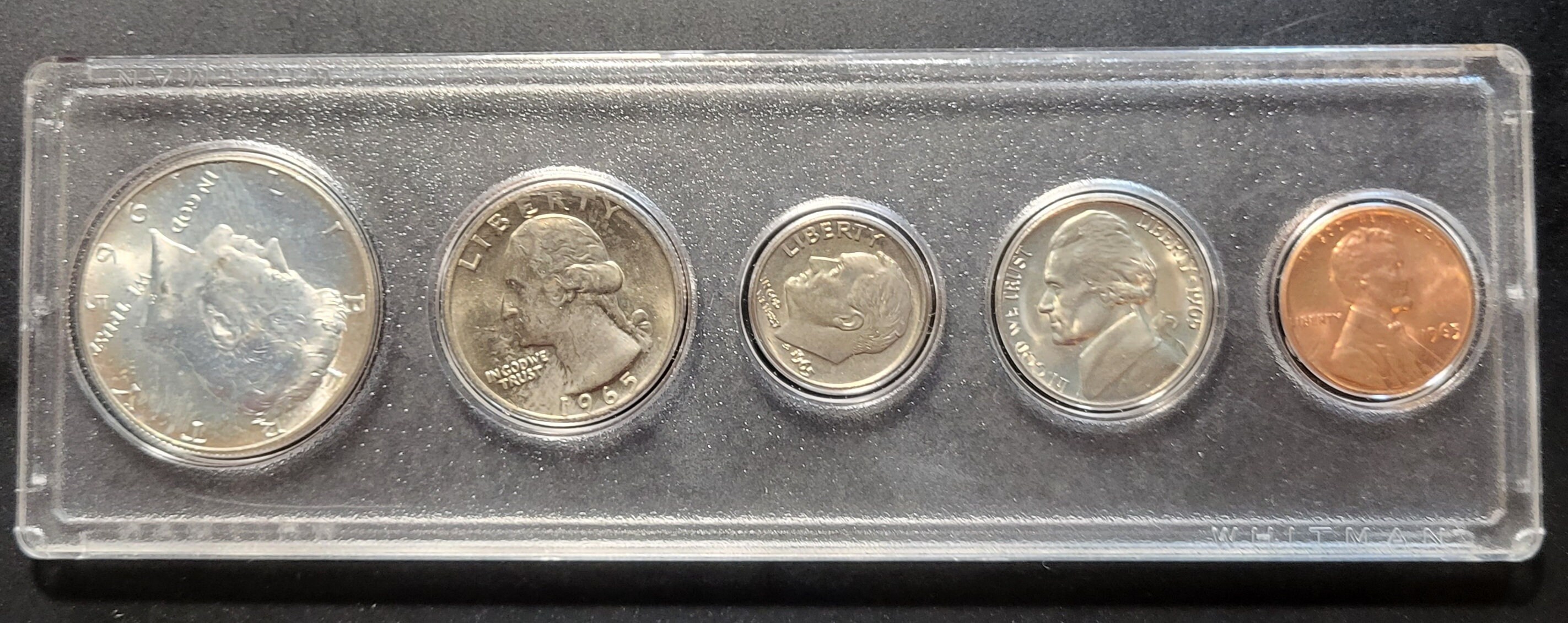 John F Kennedy 1965 Commemorative Coin Set. in Original Hard Plastic ...