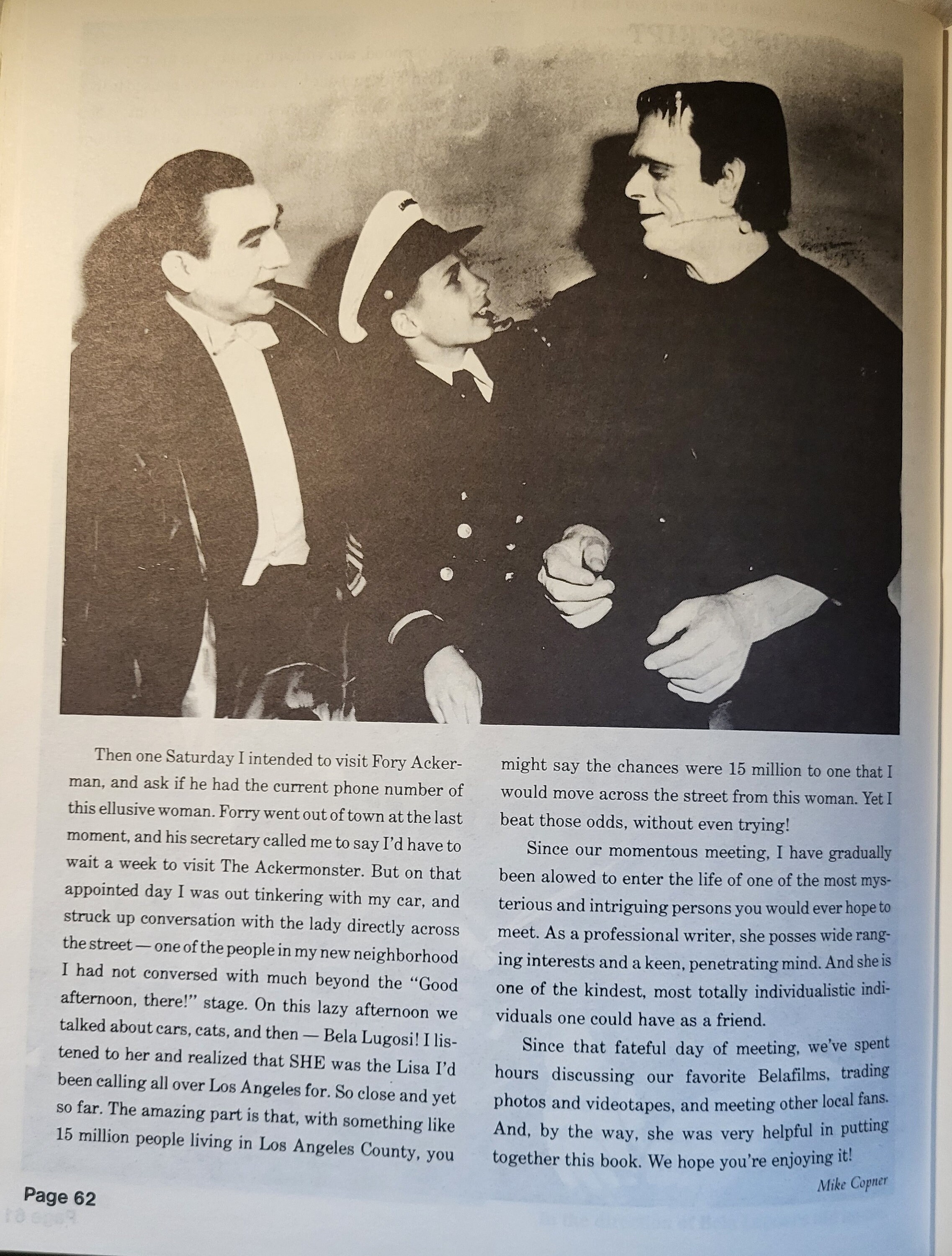 1990 Autographed Magazine Cover of Conrad Brooks NOT Bela Lugosi, a ...