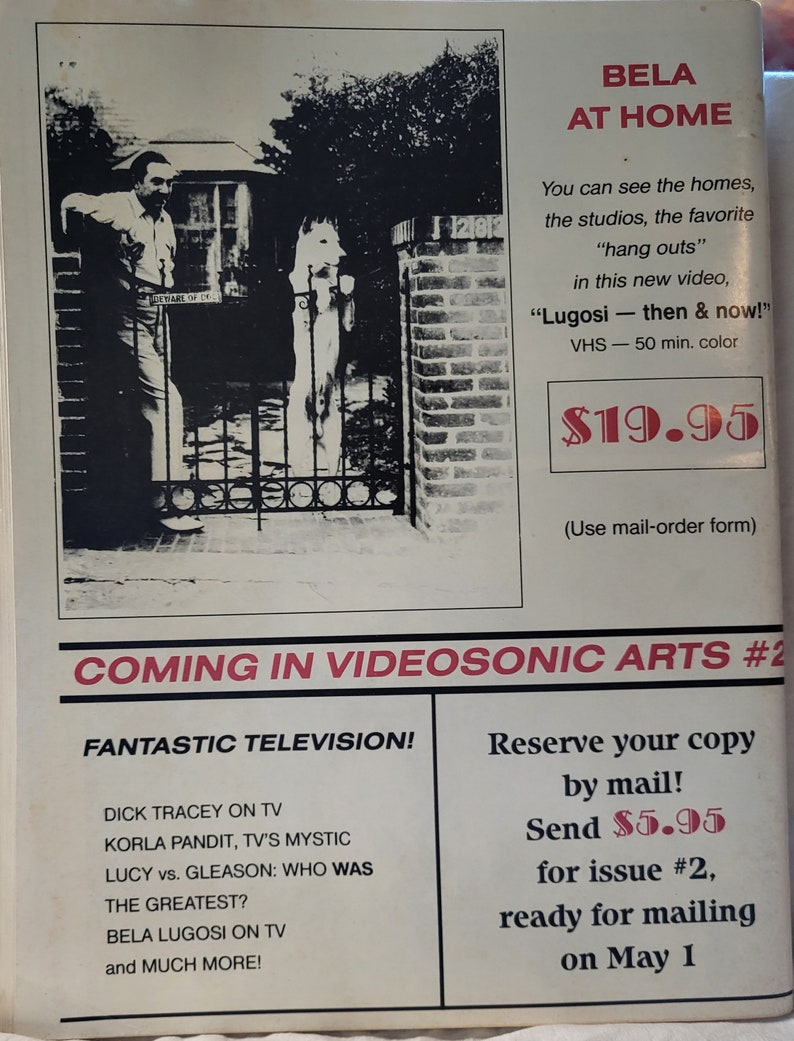 1990 Autographed Magazine Cover of Conrad Brooks NOT Bela Lugosi, a ...