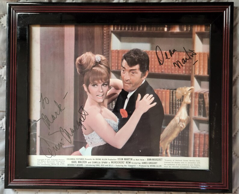 Autographed Picture of Ann Margret and Dean Martin on His Television ...