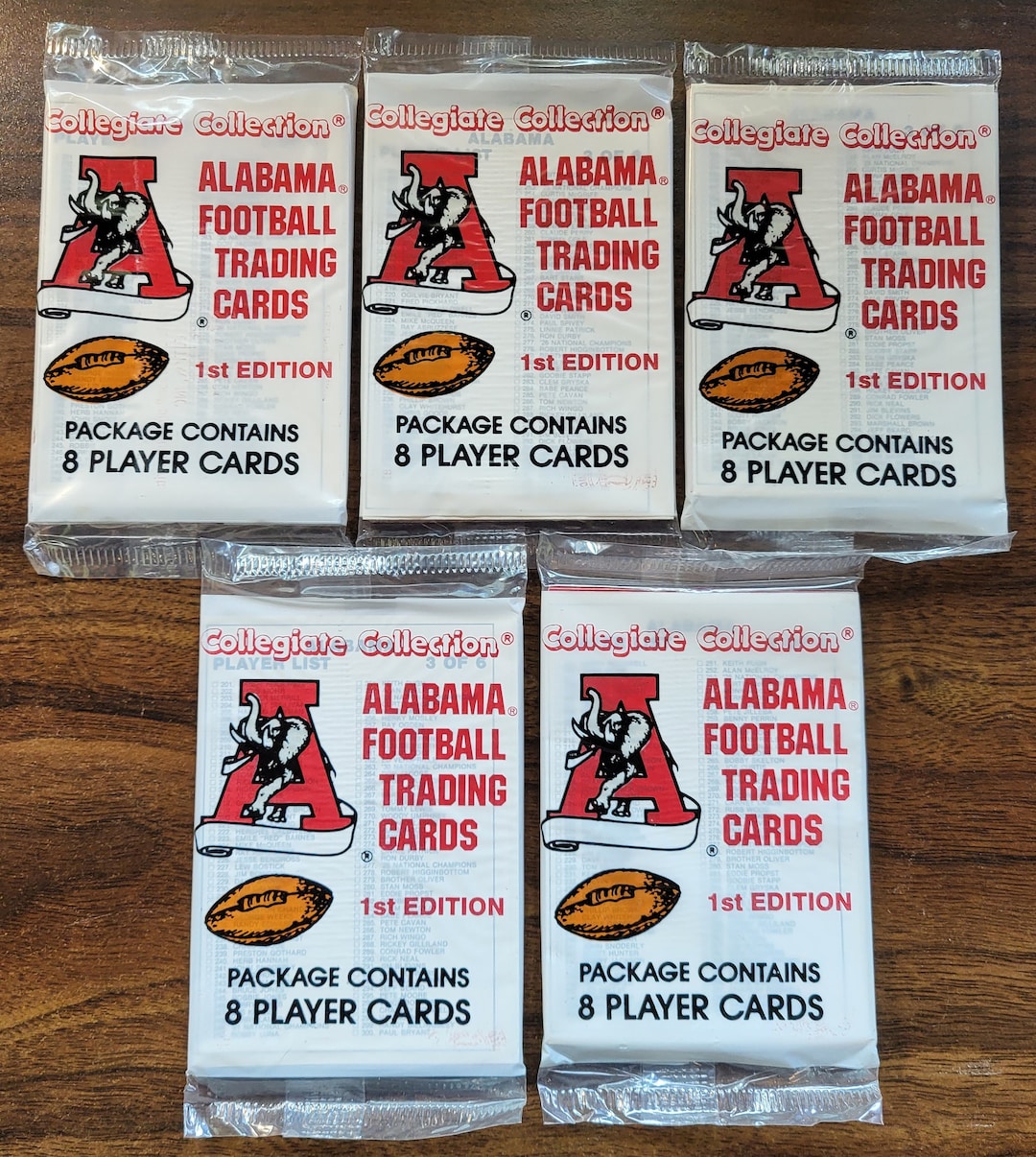 ALABAMA FOOTBALL 15 Packs of First Edition Coca Cola Collegiate ...