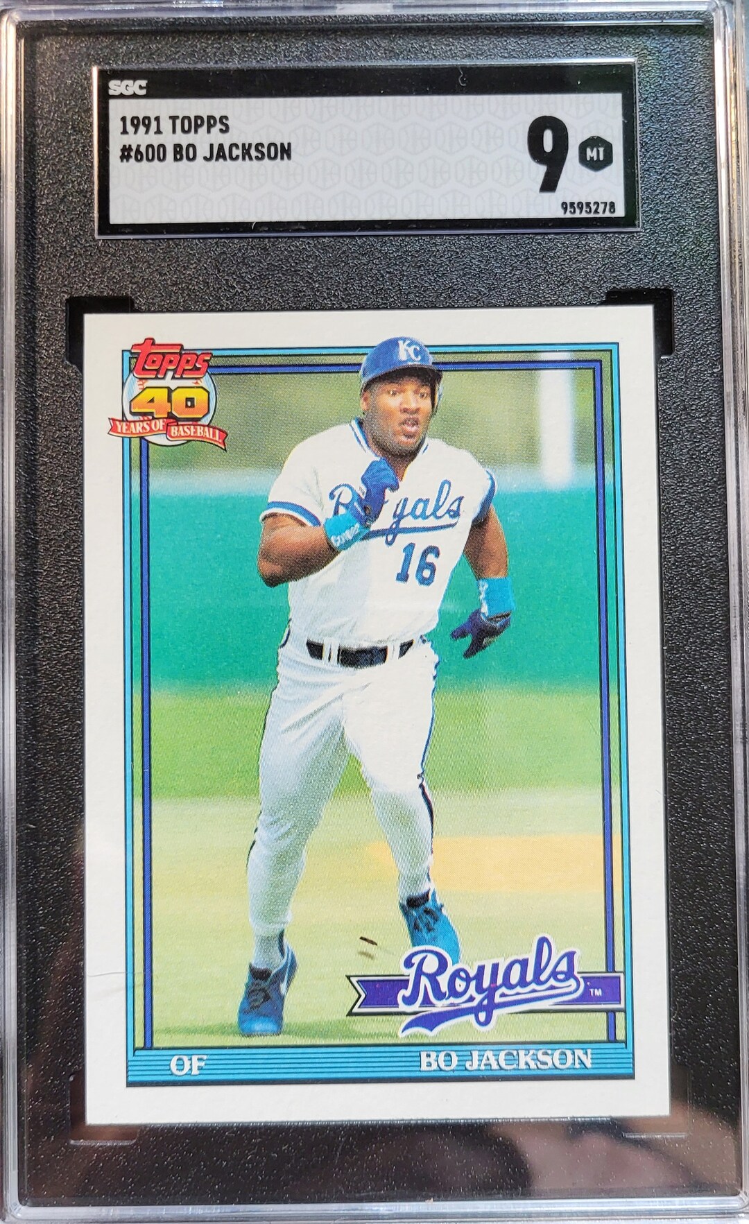 3 Items-bo Jackson 1991 Topps 40 Years of Baseball #600 SGC 9 Mint/raw ...