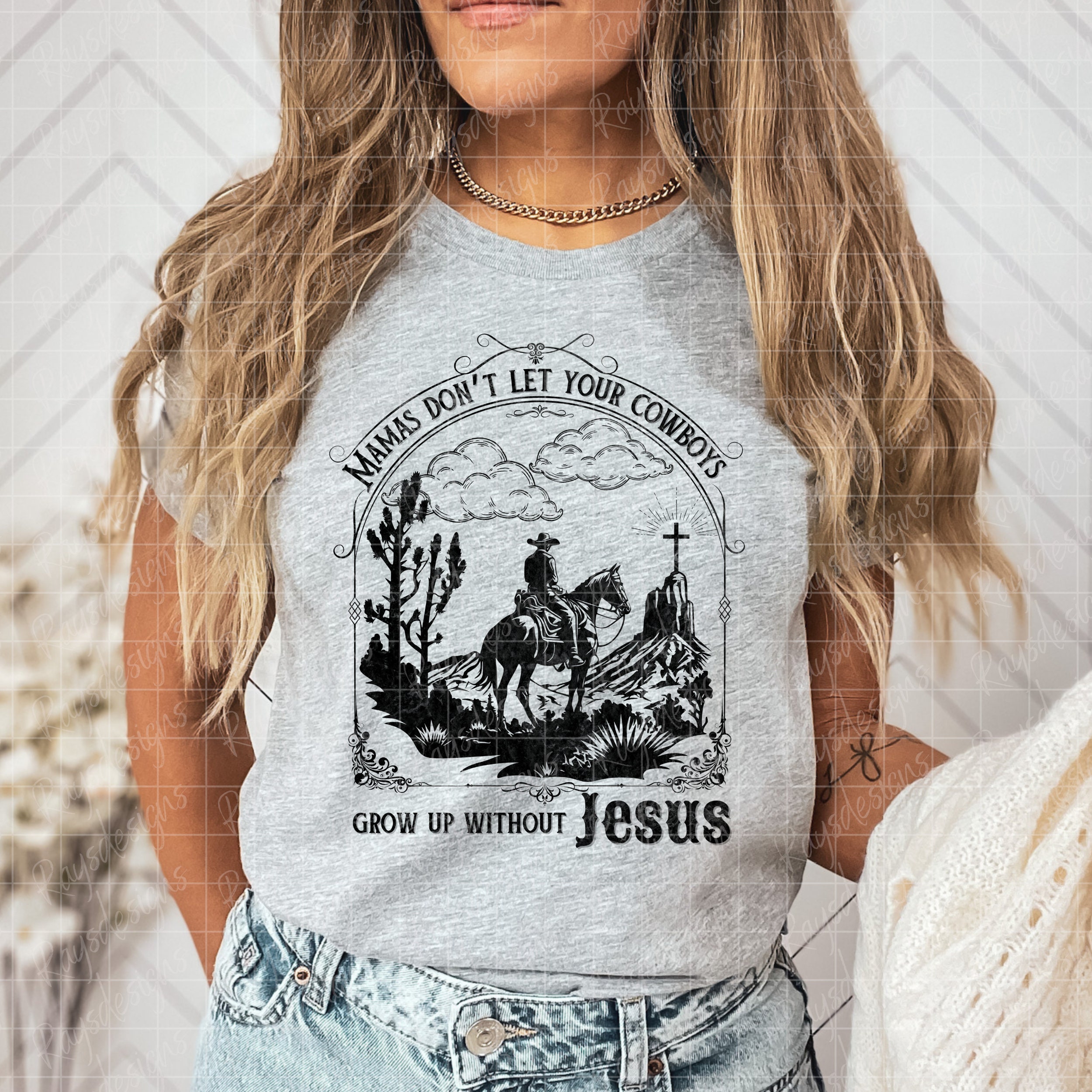 Christian Cowboy Tshirt Png, Gifts for Men or Women, Western Styled ...