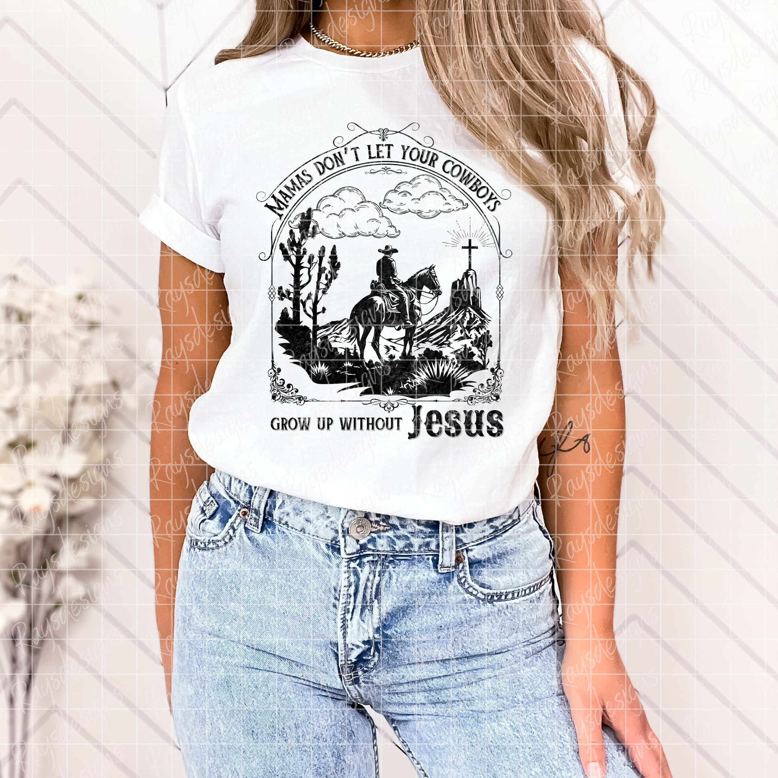 Christian Cowboy Tshirt Png, Gifts for Men or Women, Western Styled ...