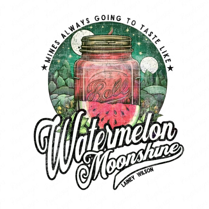 Watermelon Moonshine PNG, Lainey Wilson Digital Design, Cute Concert ...