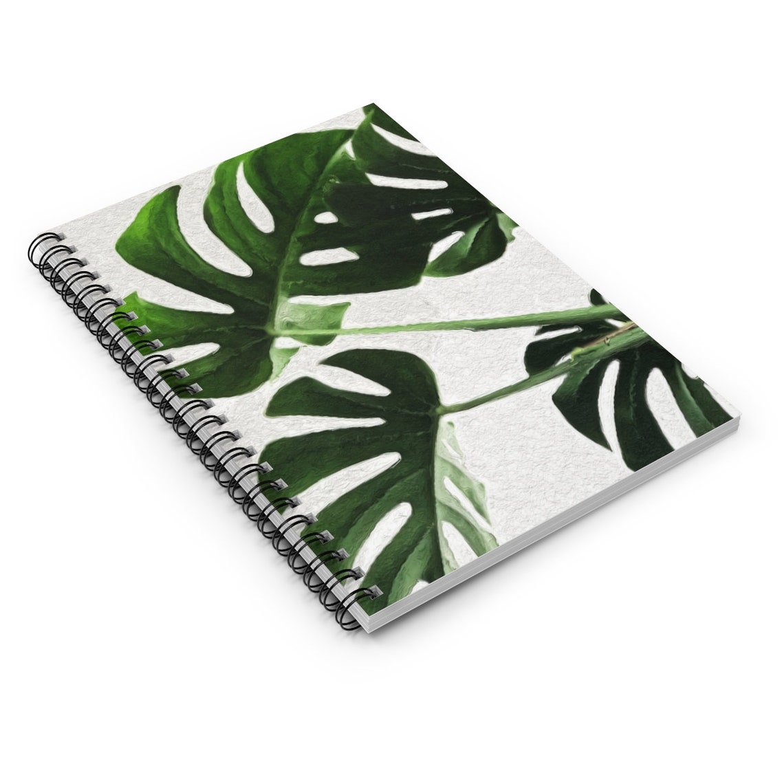 Variegated Monstera Deliciosa Print Spiral Notebook Ruled Line Perfect ...