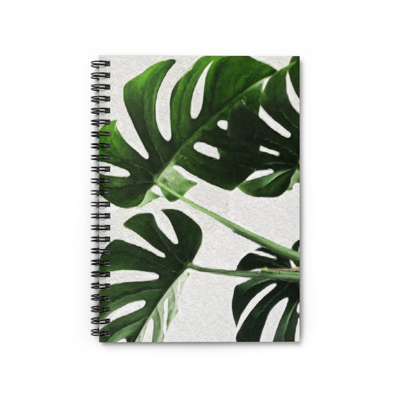 Variegated Monstera Deliciosa Print Spiral Notebook Ruled Line Perfect ...