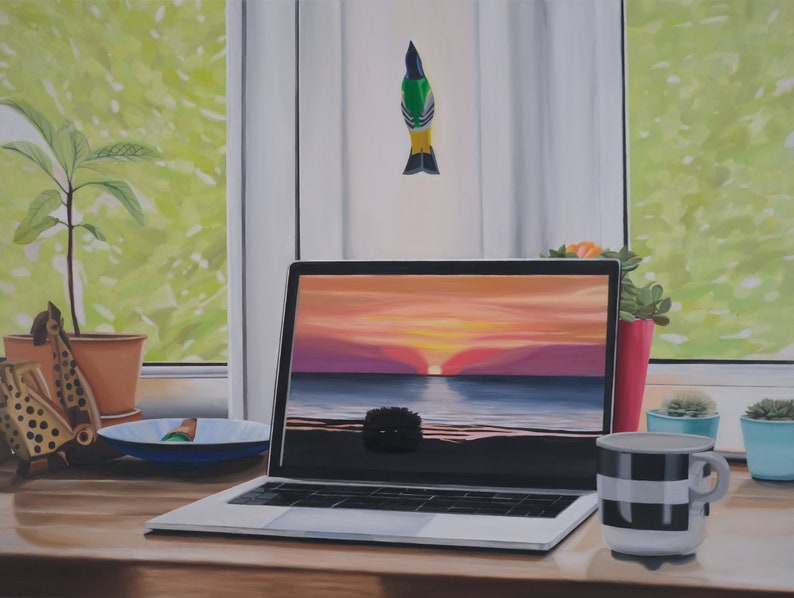 Screensaver Original Oil Painting - Etsy