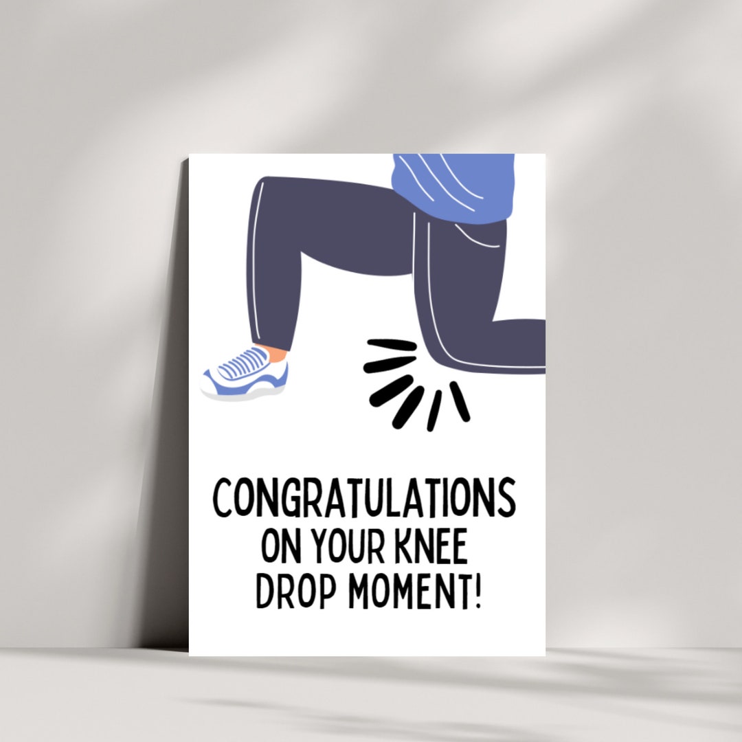 Congratulations on Your Knee Drop Moment Engagement Card - Etsy