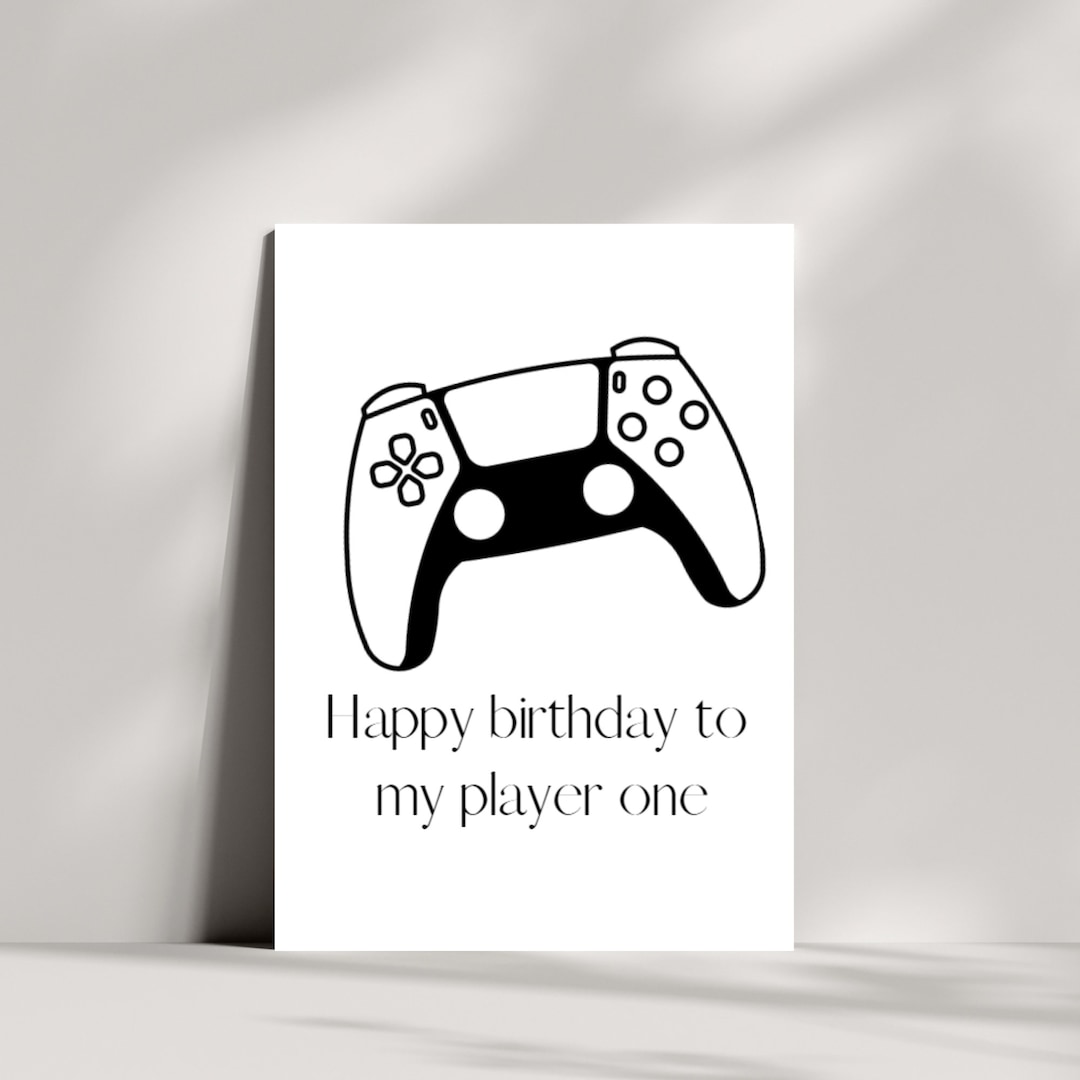 Happy Birthday to My Player One Birthday Card, Gamer, Gaming Controller ...