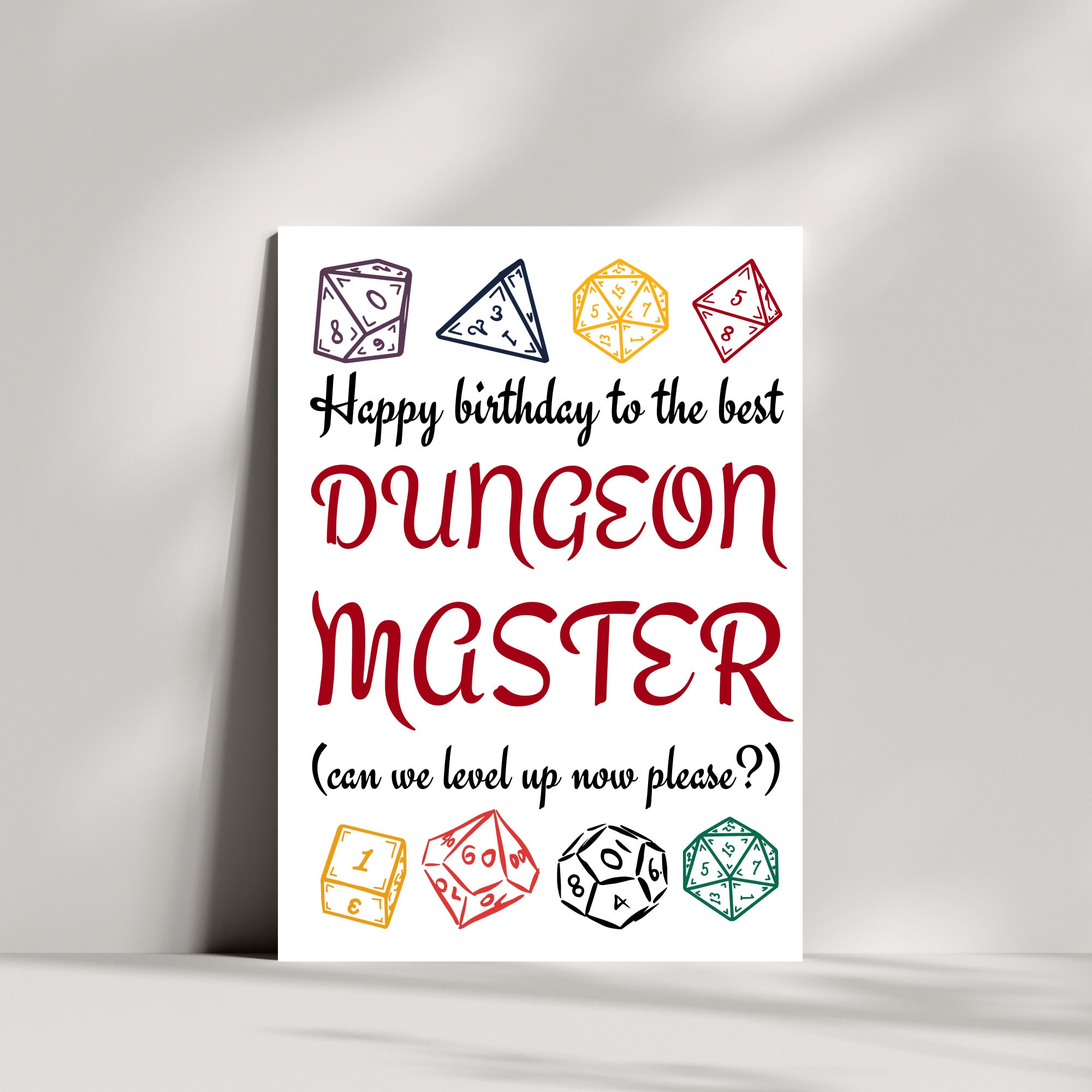 Happy Birthday to the Best Dungeon Master Birthday Card - Etsy