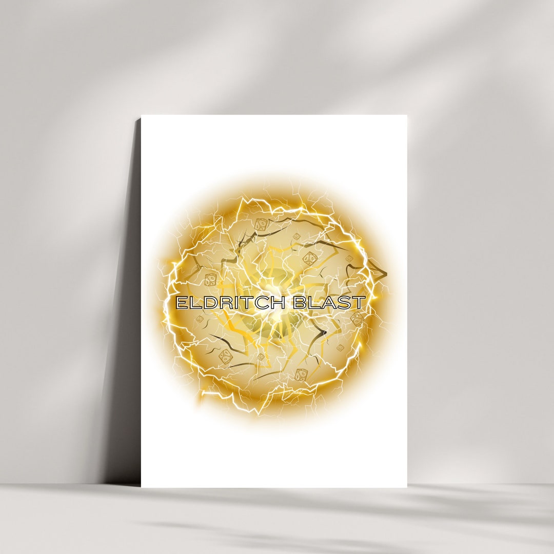 Eldritch Blast Warlock Birthday Card, D20 Dice, Birthday Card, D&D ...