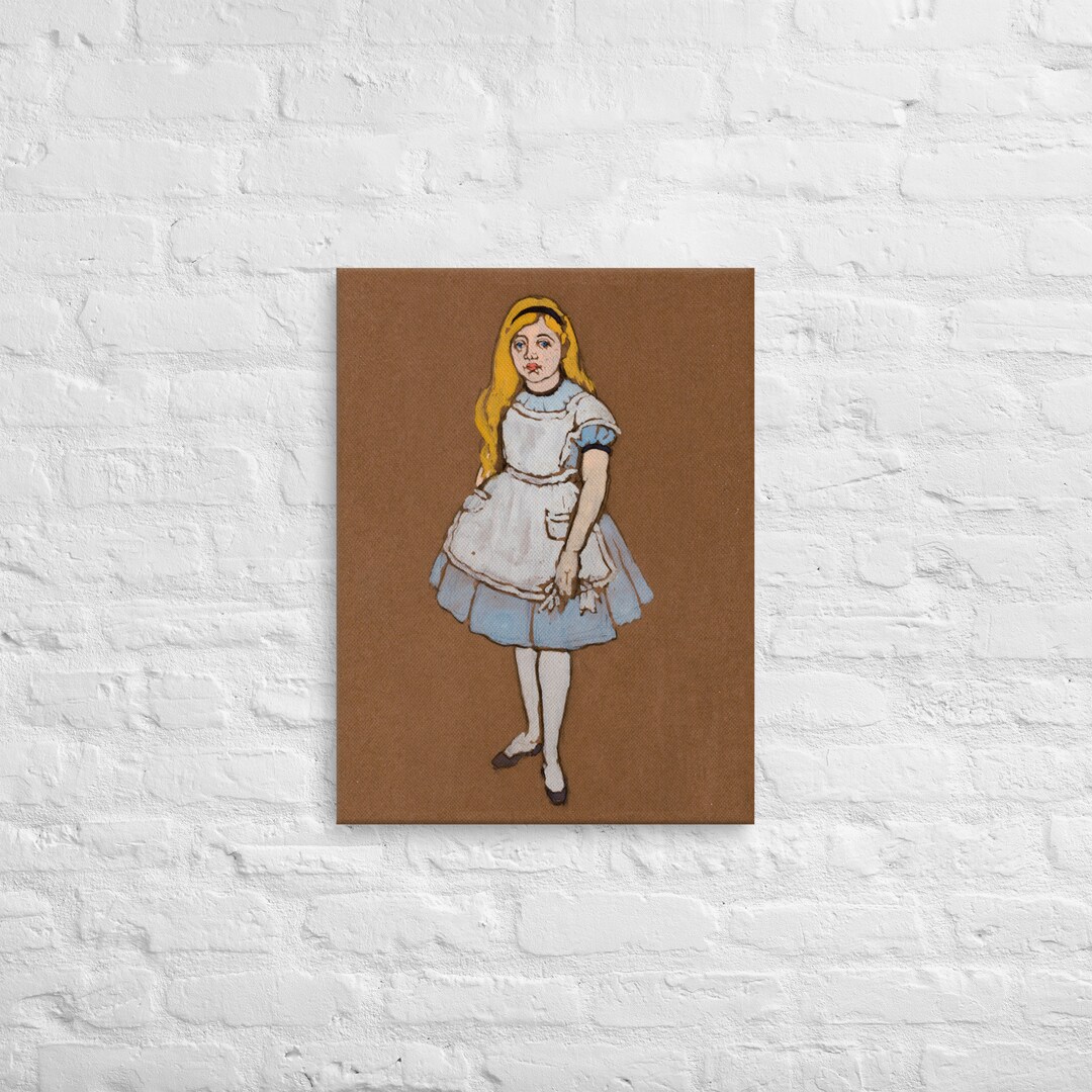 Canvas Large Alice in Wonderland Alice Modern Vintage Print Canvas Wall ...