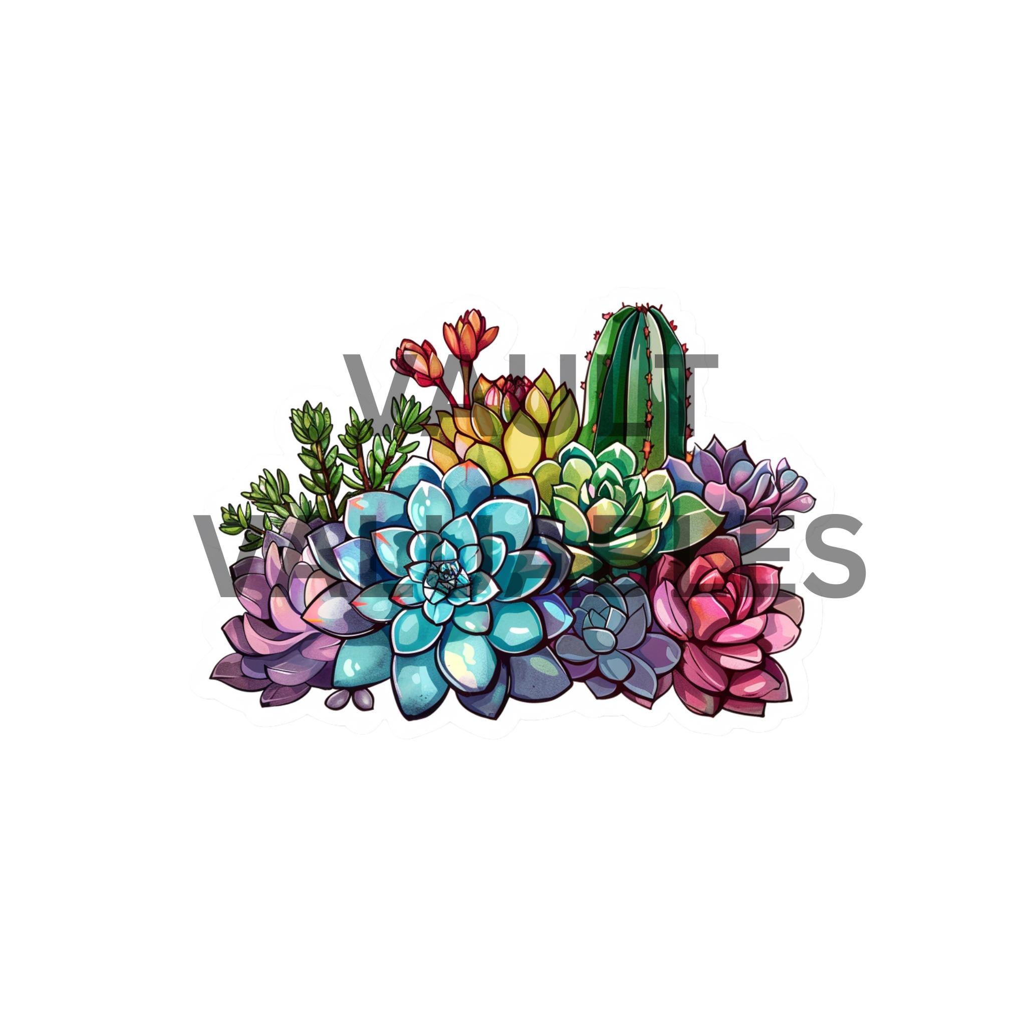 Succulent Sticker (multiple Sizes) - Decal - Mini Waterproof Vinyl ...