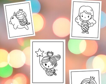 10 Cute Mermaid Coloring Pages Printable, Mermaid Colouring Pages ...