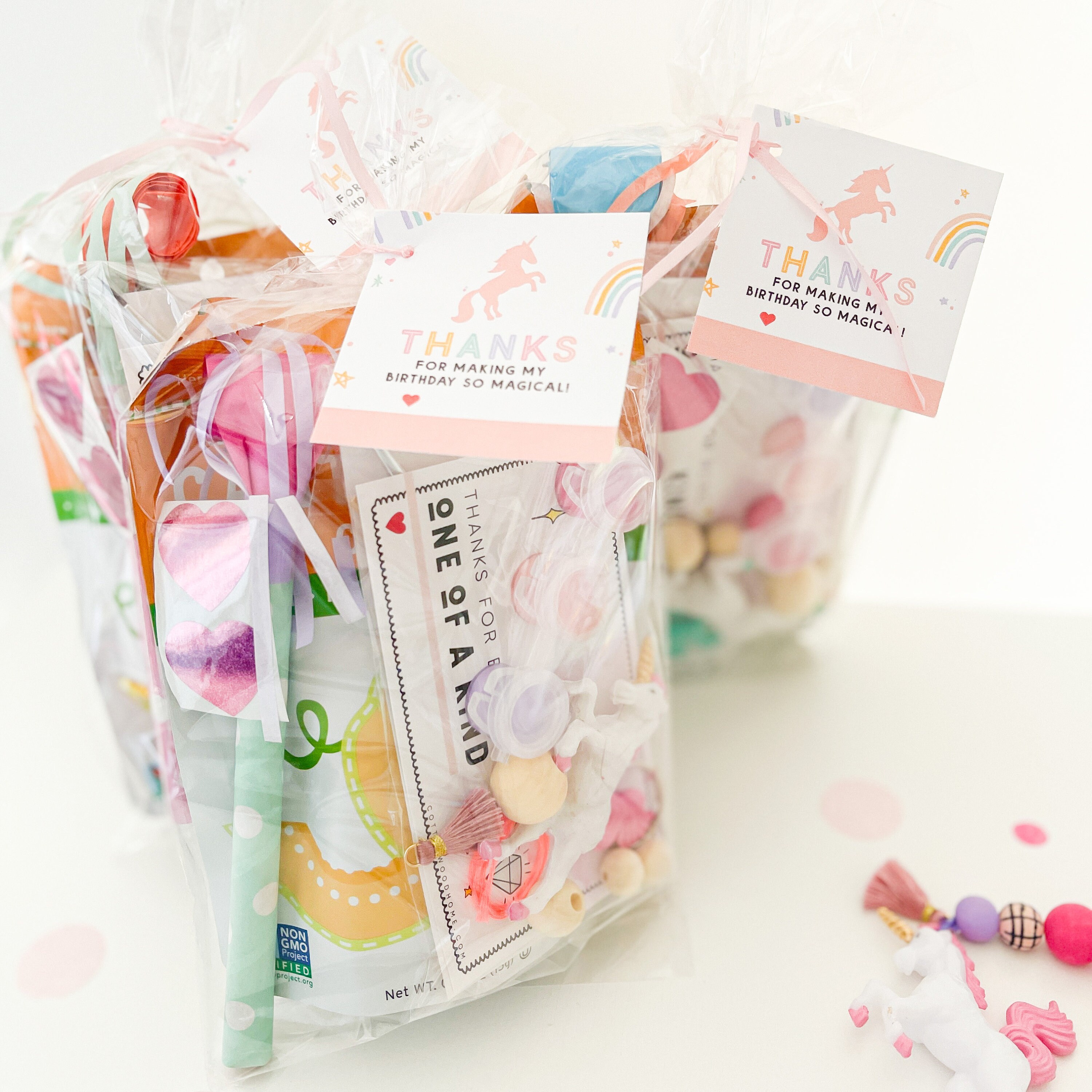 Unicorn Theme Party Favor Tag Printable | Unicorn Square Guest Favor ...