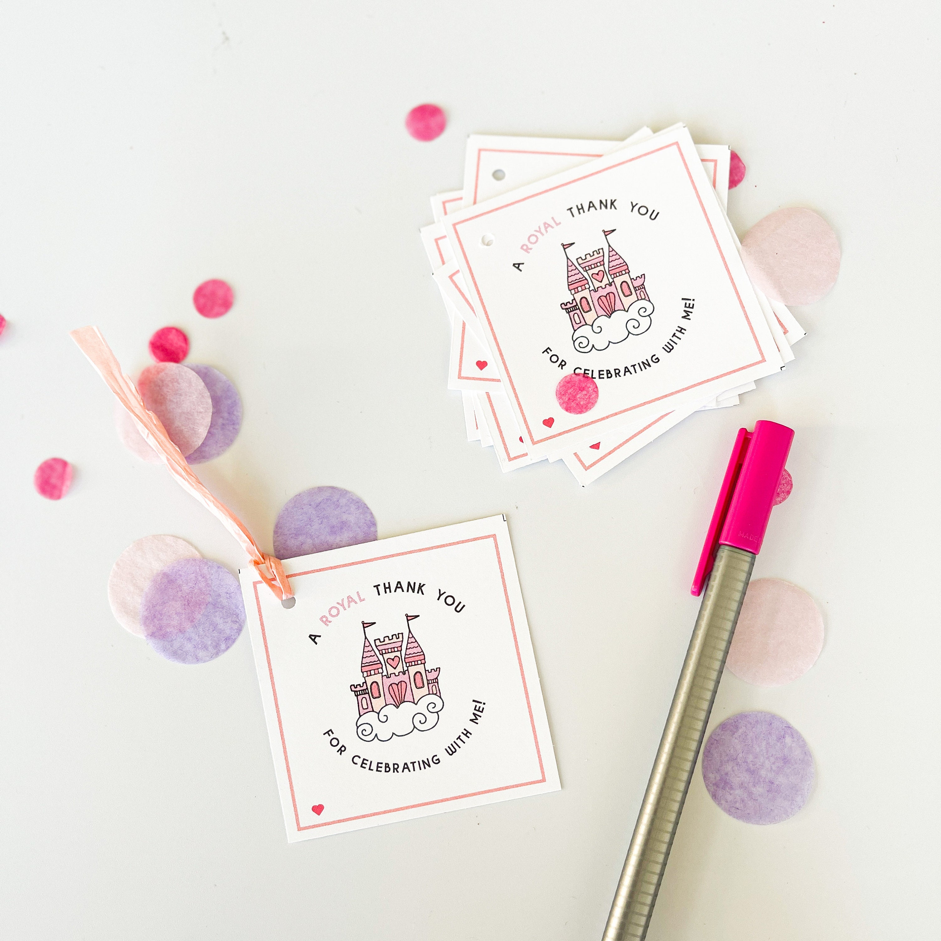 Princess Party Favor Tag Printable Pastel Princess Fairy Tale Theme ...