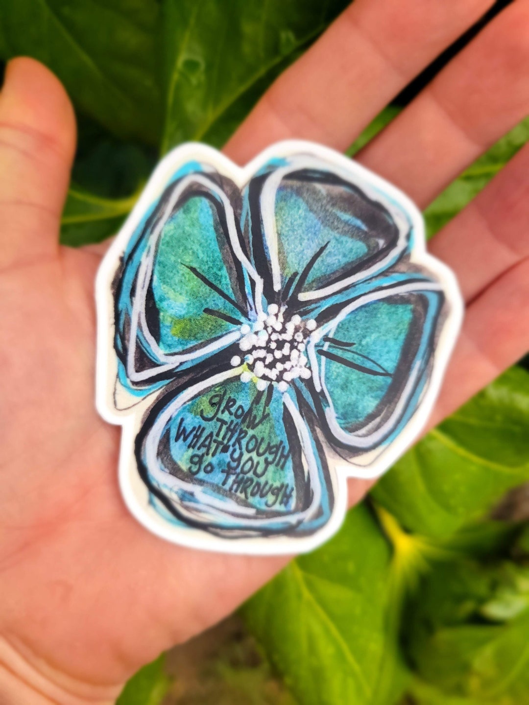 Sticker/grow Through What You Go Through/positive Affirmation/vinyl ...