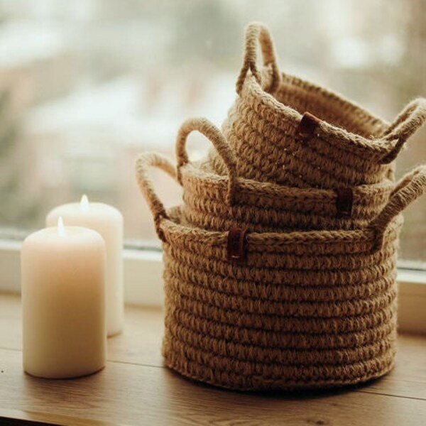 Jute Storage - Etsy