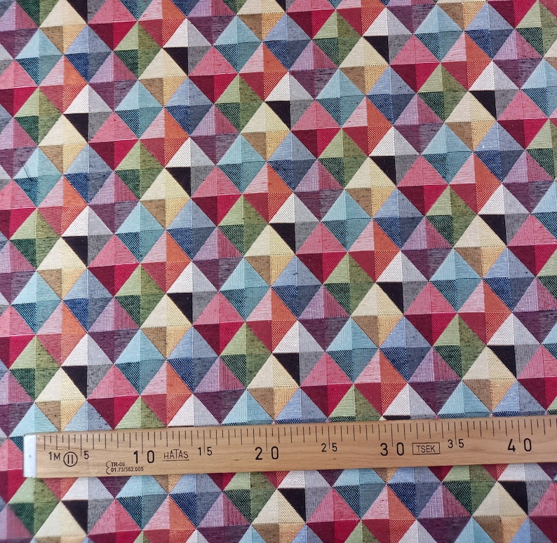Tapestry Designer Heavyweight Luxury Fabric Geometric Colorful ...