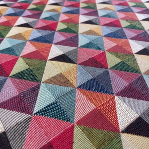 Tapestry Designer Heavyweight Luxury Fabric Geometric Colorful ...