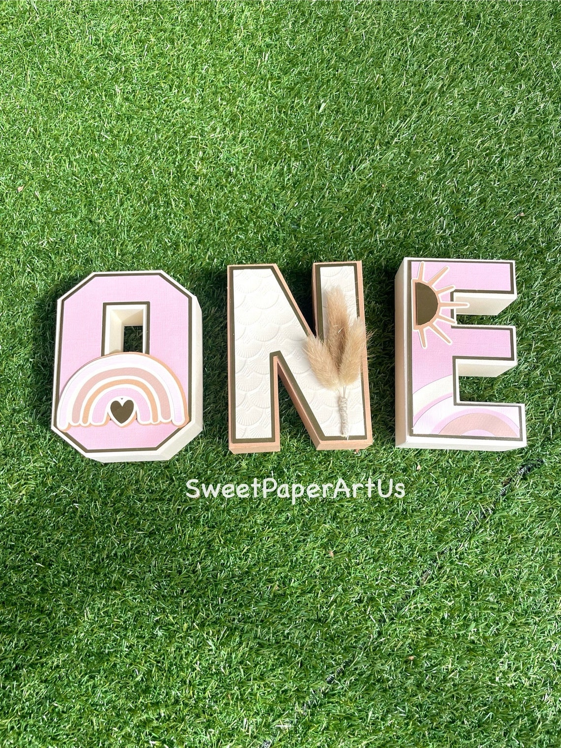Boho Rainbow Party, ONE 3D Letters, Personalized 3D Letter, Party ...