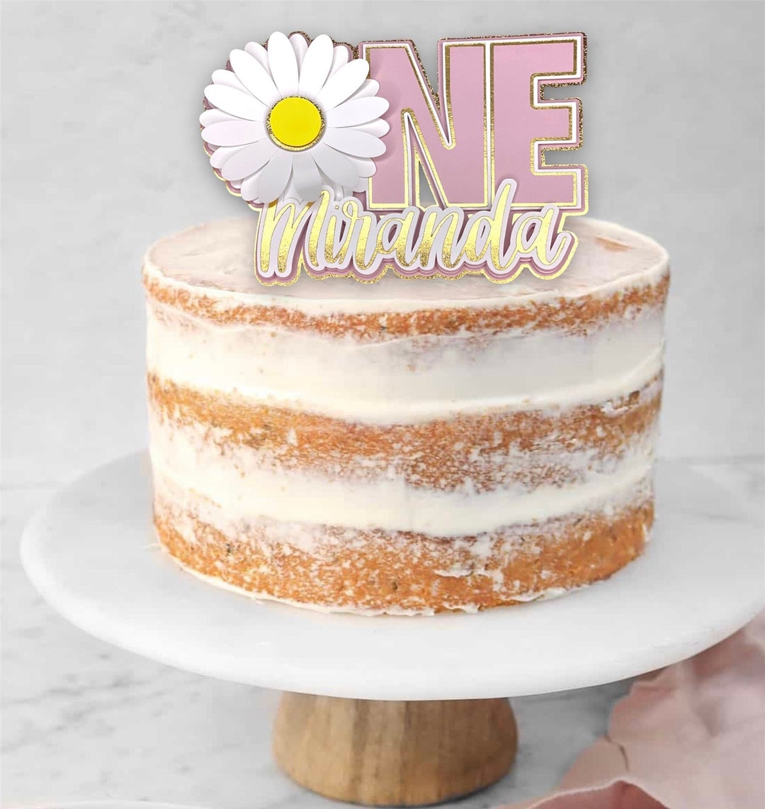 Daisy One Cake Topper Daisy First Birthday Groovy One One - Etsy