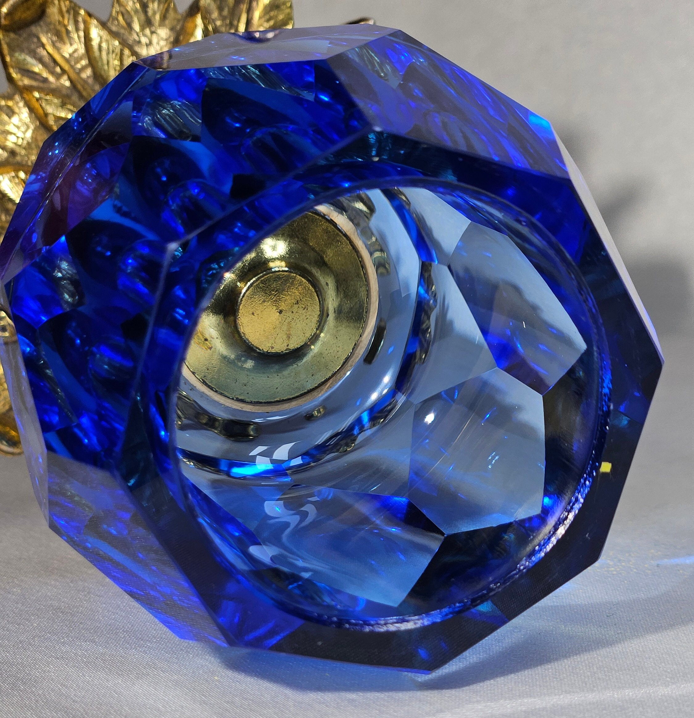 MCM Cobalt Blue Crystal Stache Lighter .... - Etsy